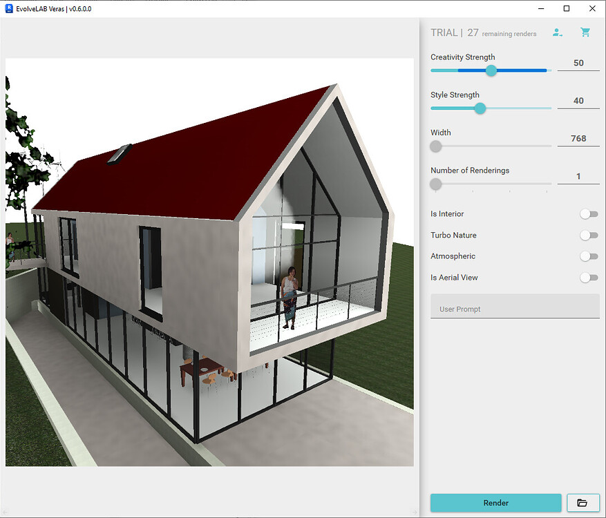Rendering Exterior Cabin: The RAC Basic Sample Revit Model - Veras ...