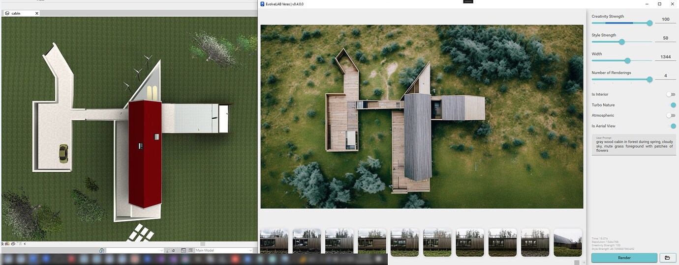 Rendering Exterior Cabin: The RAC Basic Sample Revit Model - Veras ...