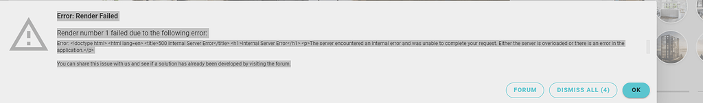 # Error: Render Failed (on Web) - Veras - EvolveLAB Forum # Error: Render Failed (on Web) - Veras - EvolveLAB Forum