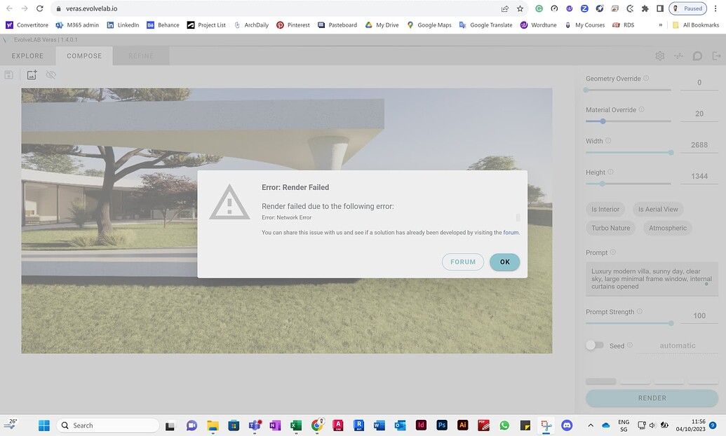 Render Failed V 1401 Veras Evolvelab Forum 