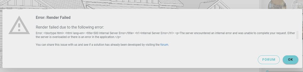 Error:Render Failed - Veras - EvolveLAB Forum