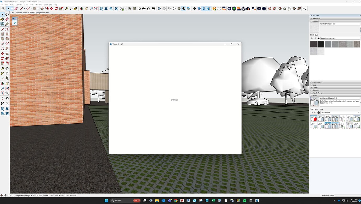 Veras stuck on "loading" screen for Sketchup - Veras SketchUp ...