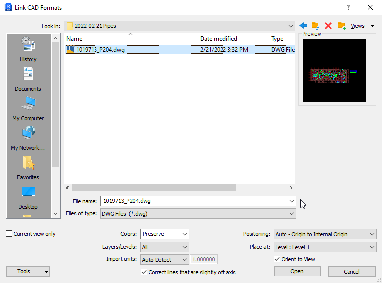 Convert AutoCAD Project To Native Revit Model Pipes Workflow Helix 